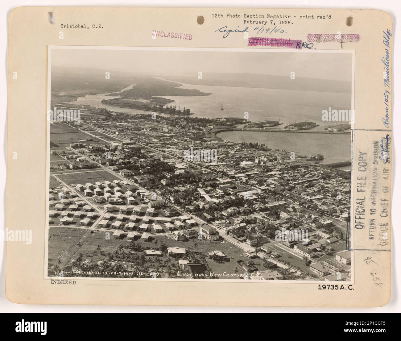 Panama Canal Zone - Cristobal, Aerial Photograph Stock Photo - Alamy