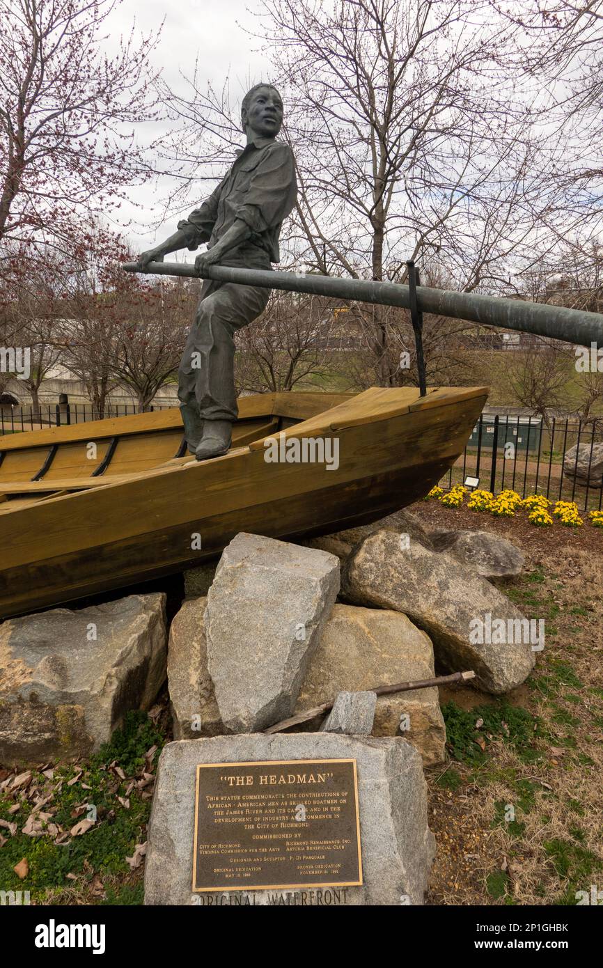 the Headman statue commemorates the contributions of the African ...