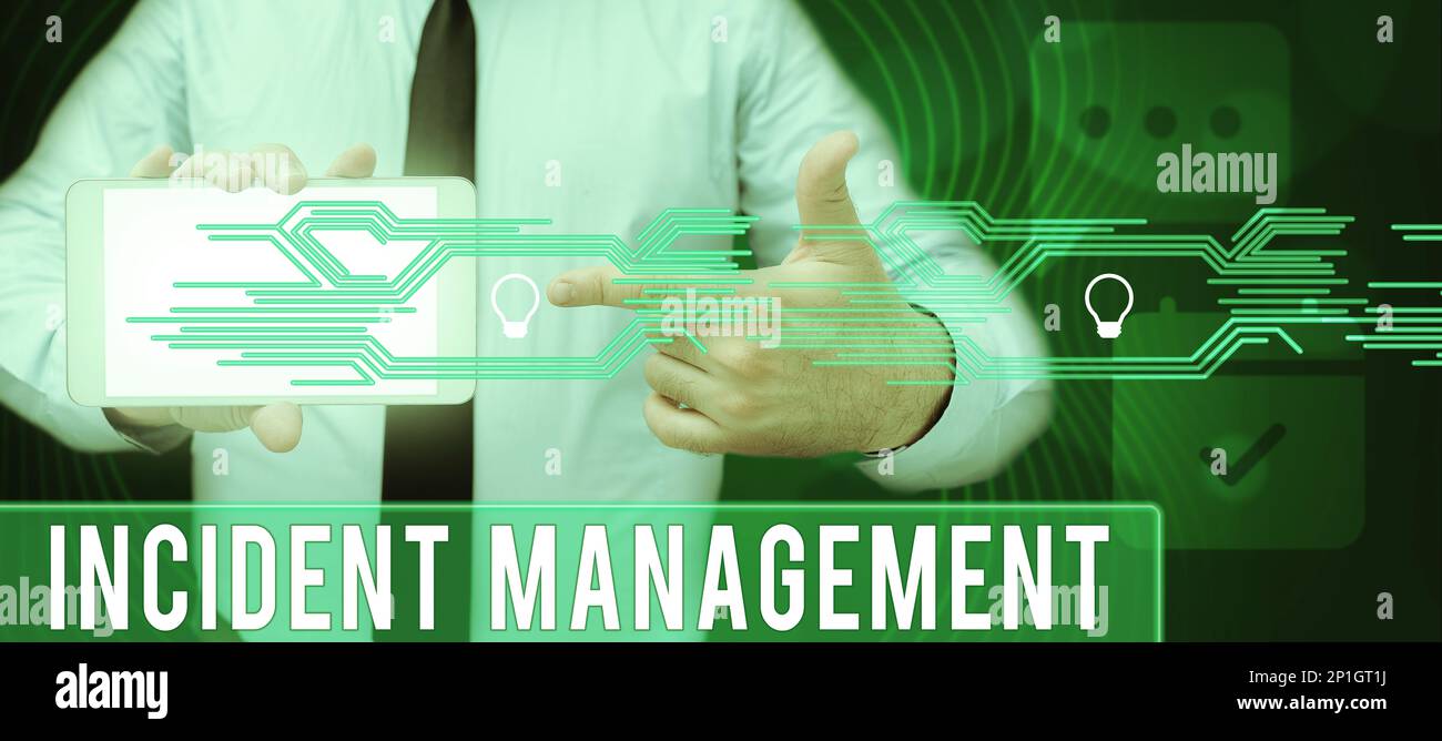 Inspiration showing sign Incident Management. Concept meaning Process ...