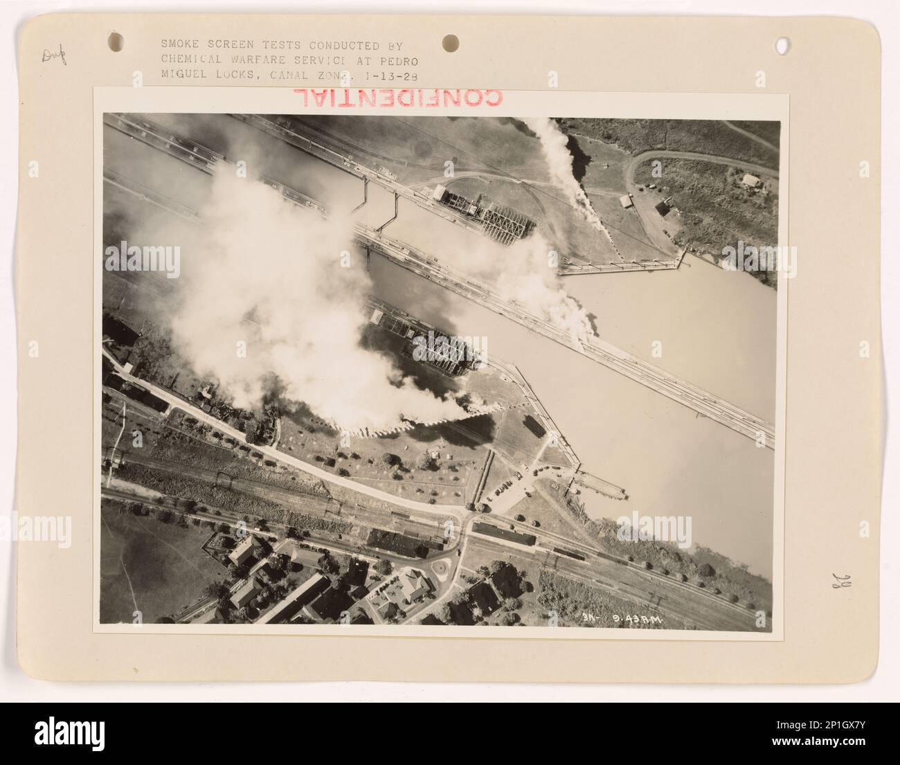 Panama Canal Zone - Pedro Miguel Locks, Aerial Photograph Stock Photo ...