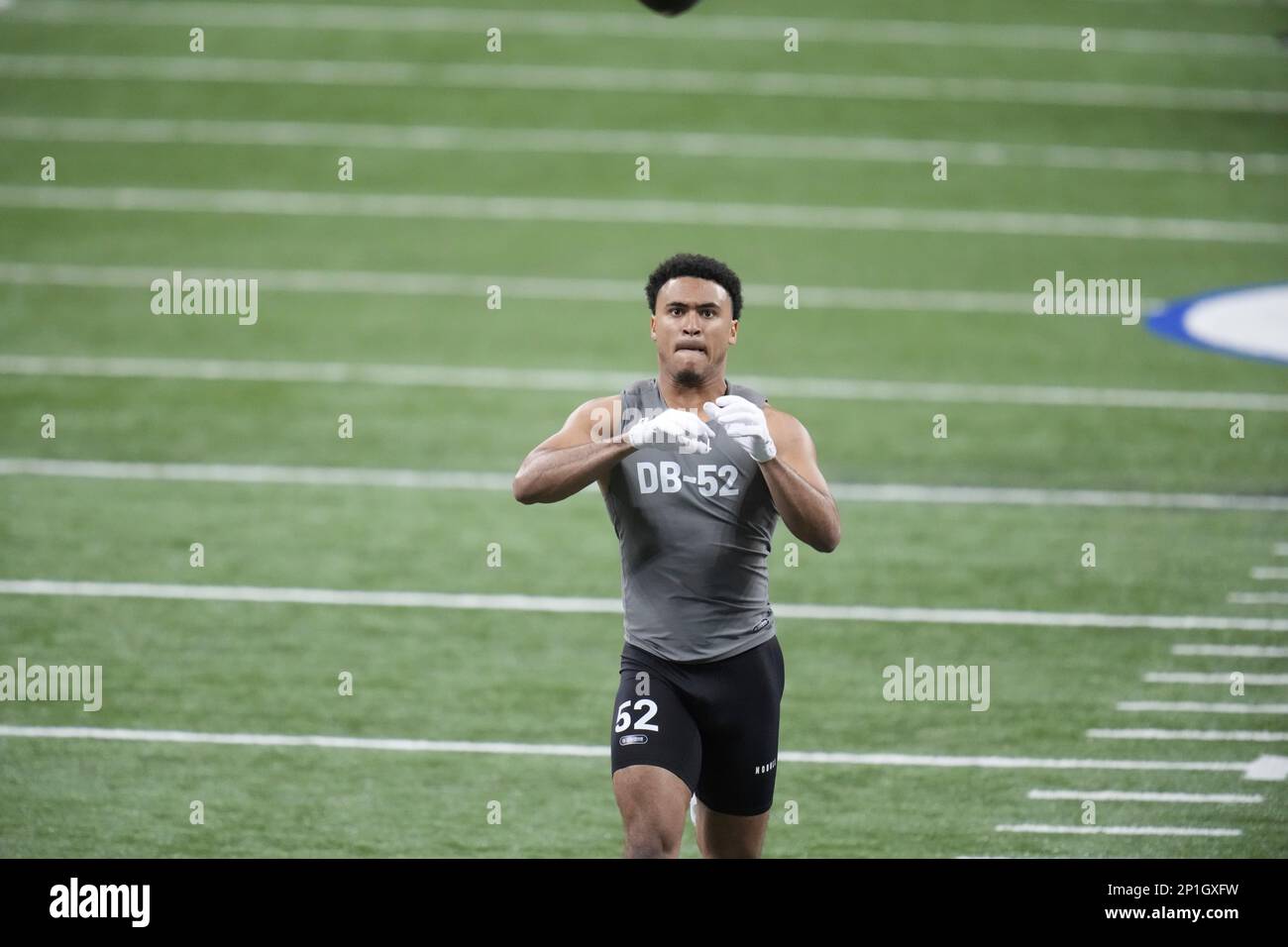 Notre Dame defensive back Brandon Joseph runs a drill at the NFL ...
