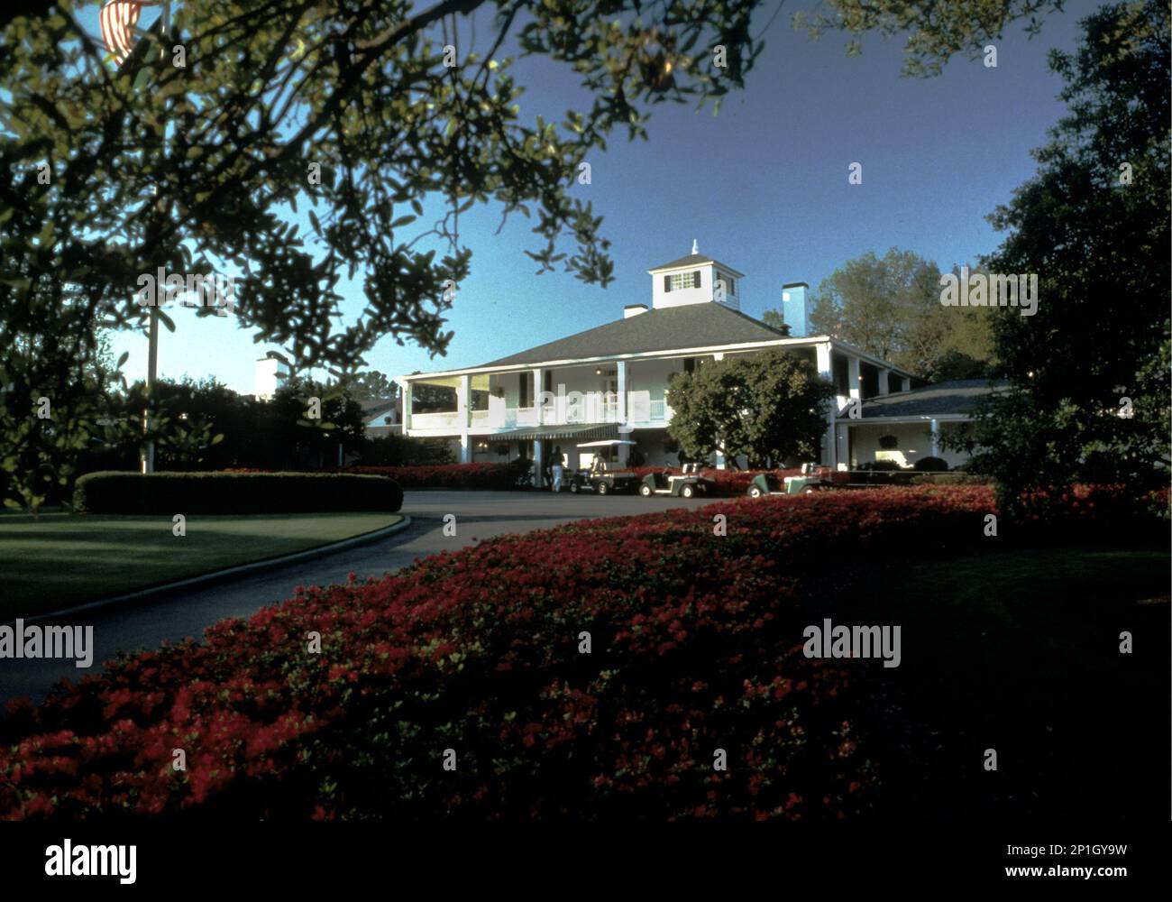 The clubhouse at Augusta National Golf Club, site of The Masters, in ...
