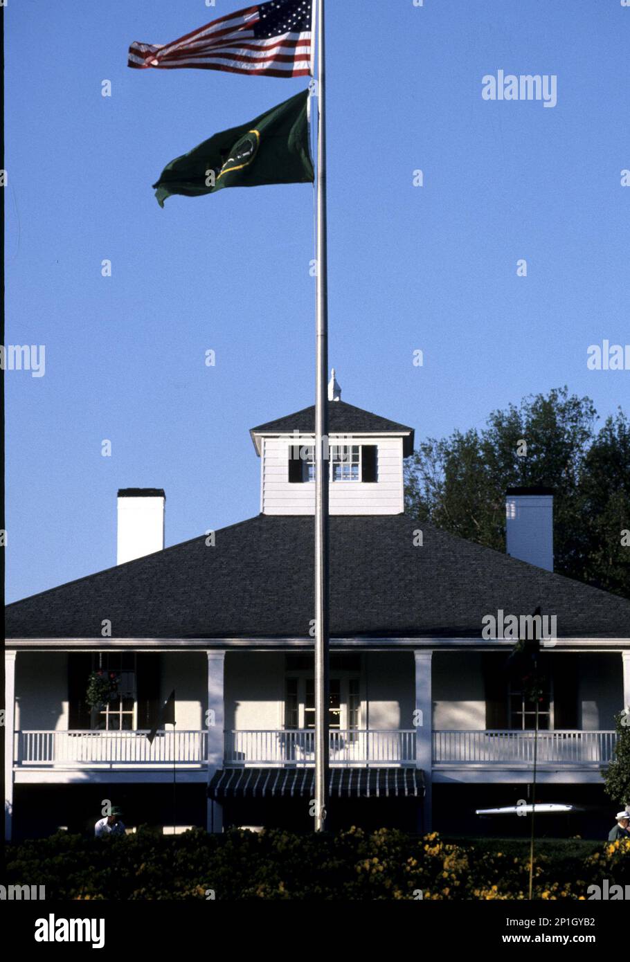The clubhouse at Augusta National Golf Club, site of The Masters, in ...