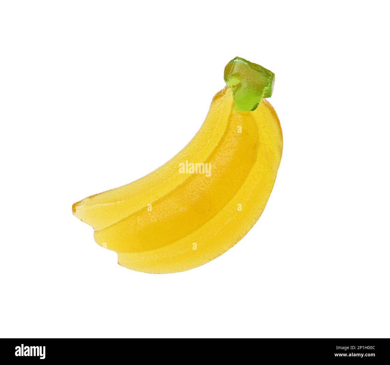 Delicious gummy banana candy isolated on white Stock Photo - Alamy