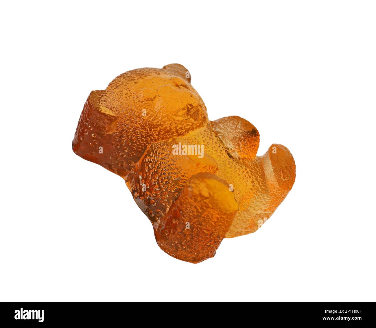 Delicious orange gummy bear candy isolated on white Stock Photo - Alamy