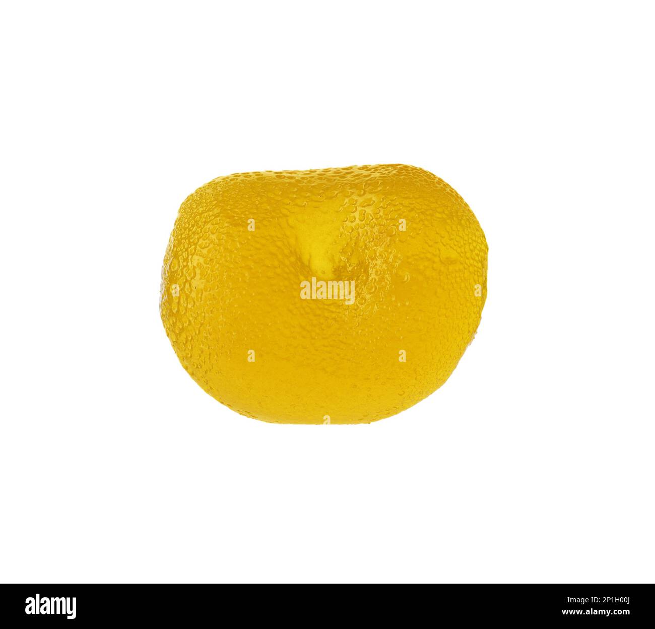 Delicious yellow gummy cherry candy isolated on white Stock Photo - Alamy