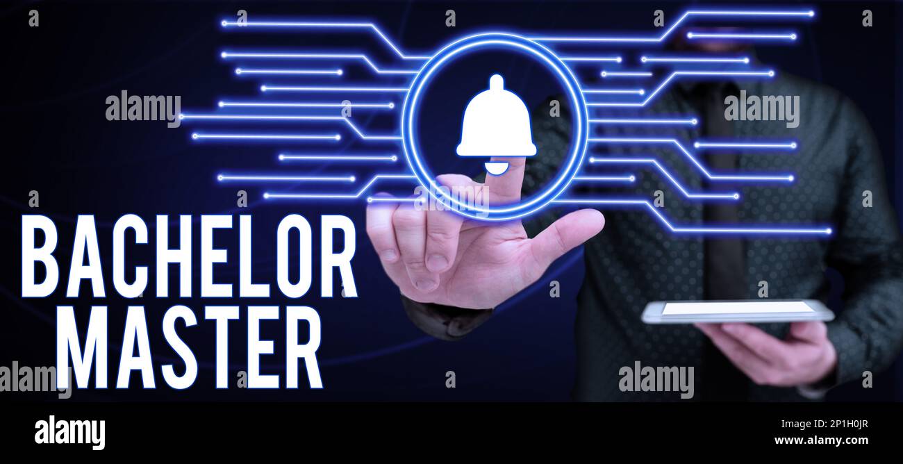 Inspiration showing sign Bachelor Master. Internet Concept An advanced ...