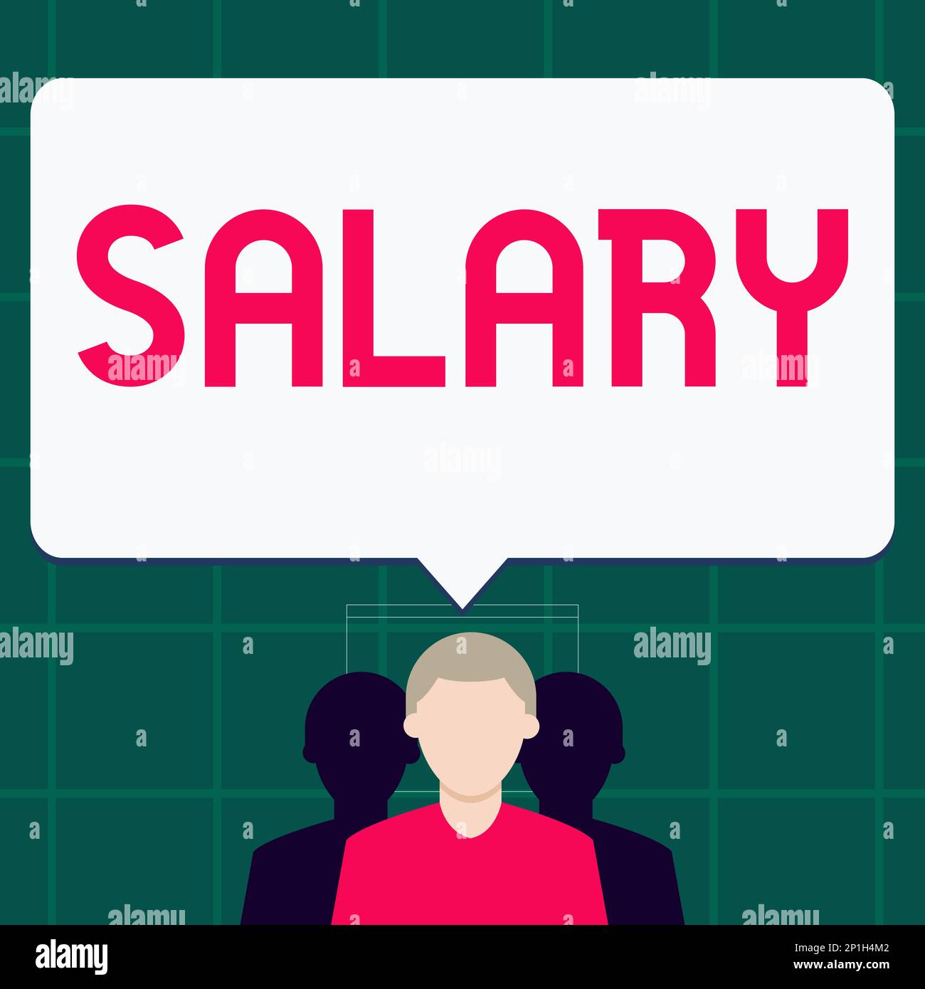 Text caption presenting Salary. Word for fixed regular payment ...
