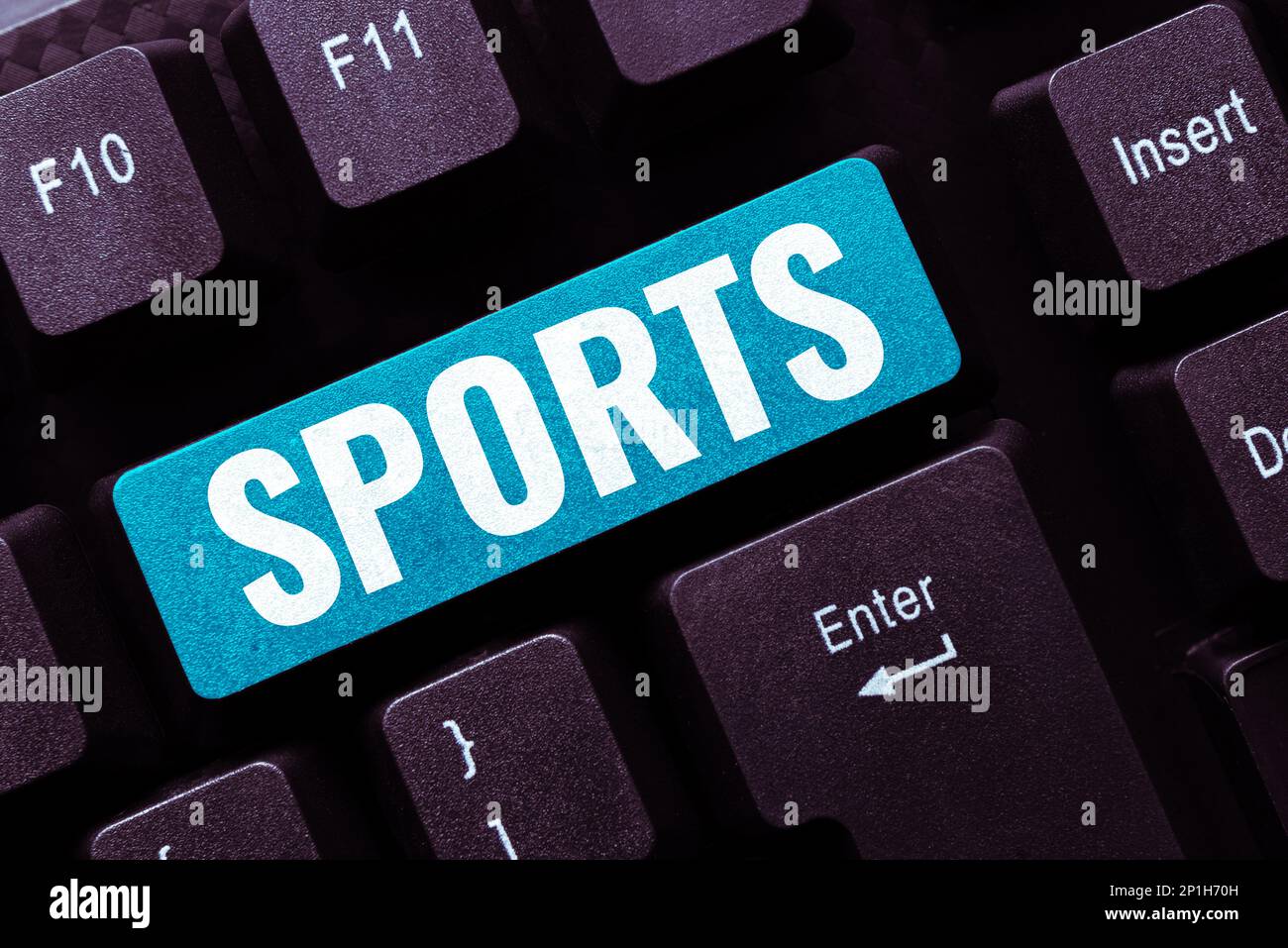 Text caption presenting Sports. Word for activity physical exertion and ...