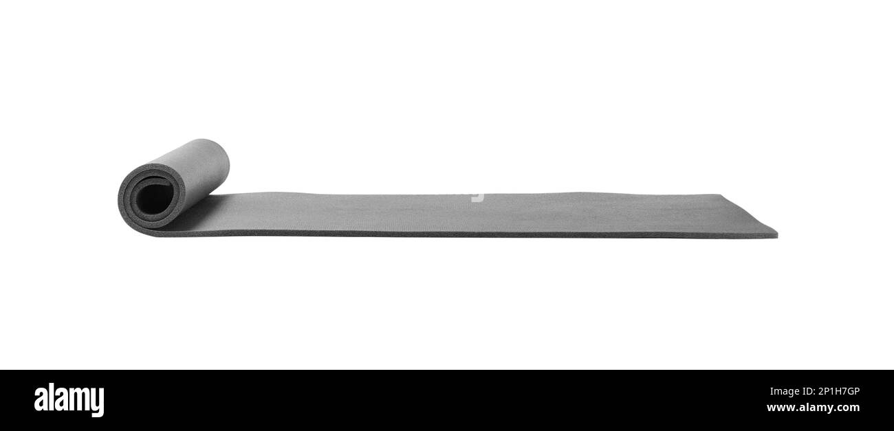 Soft grey camping mat isolated on white Stock Photo - Alamy