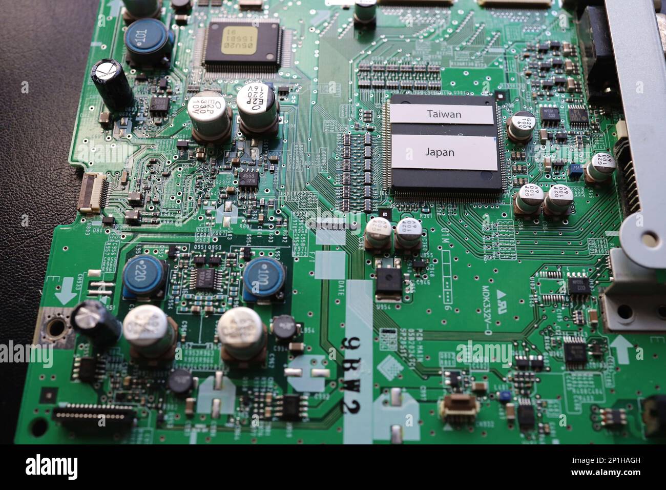 Semiconductor printed circuit board. Image photos of Asian countries ...