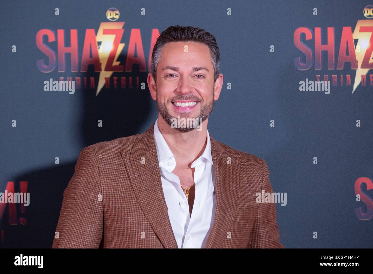 Rome, Italy. 03rd Mar, 2023. Actor Zachary Levi attends the premiere ...