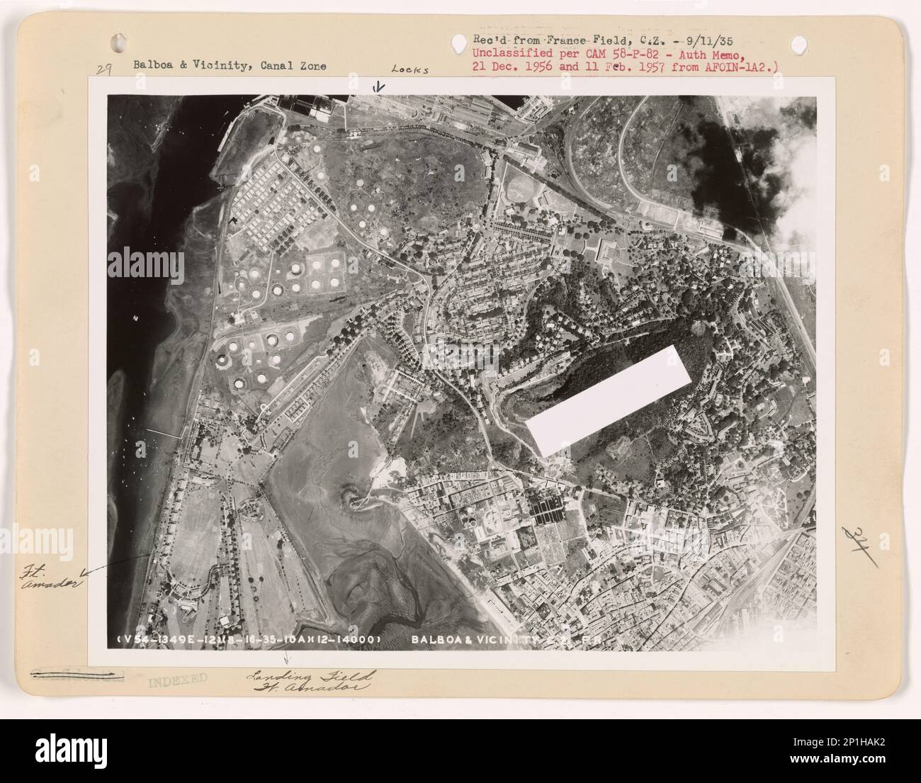 Panama Canal Zone - Balboa, Aerial Photograph Stock Photo - Alamy