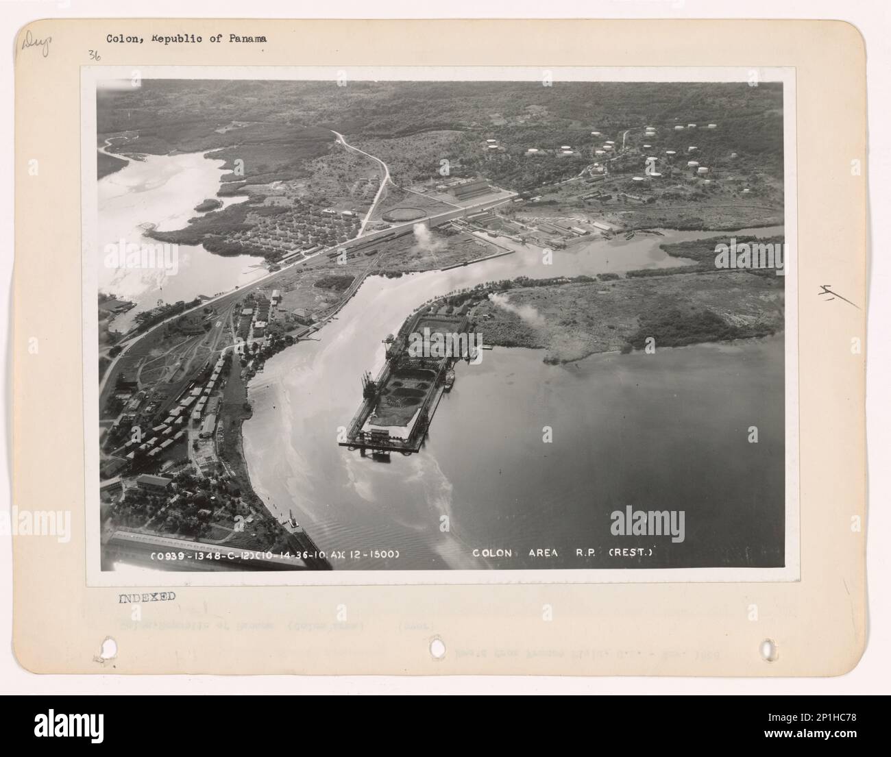 Panama Canal Zone - Colon & Cristobal, Aerial Photograph Stock Photo ...