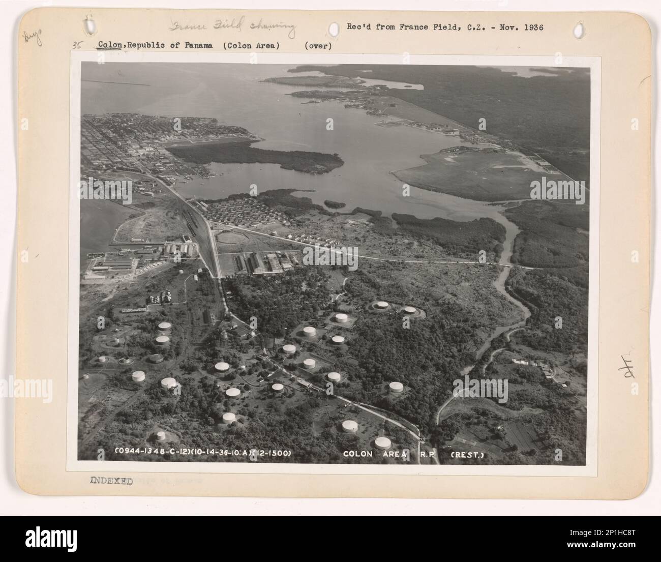 Panama Canal Zone - Colon & Cristobal, Aerial Photograph Stock Photo ...