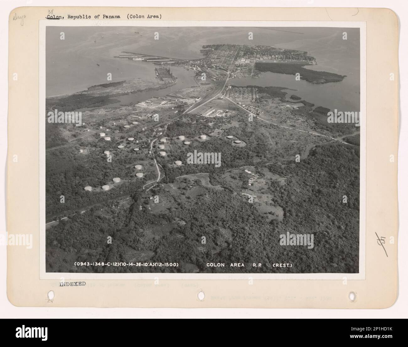 Panama Canal Zone - Colon & Cristobal, Aerial Photograph Stock Photo ...