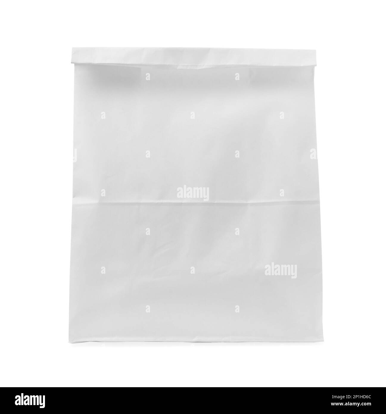 Closed paper grocery bag isolated on white Stock Photo - Alamy