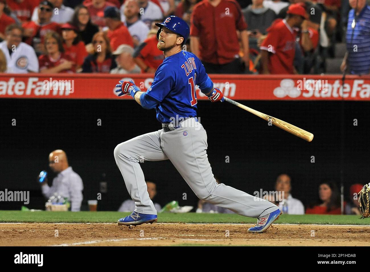 April 4, 2016 Anaheim, CA..Chicago Cubs second baseman Ben Zobrist #18 ...