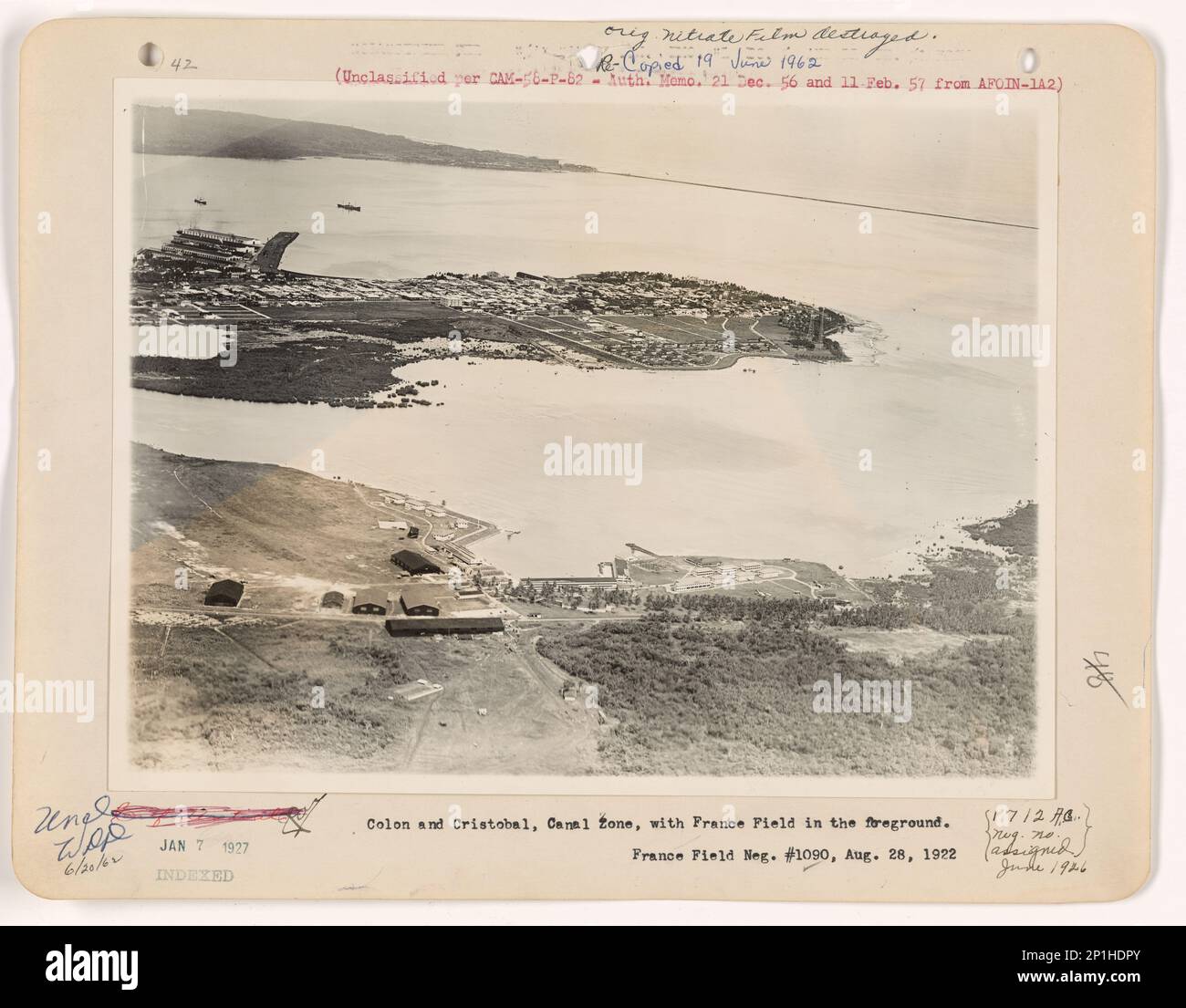 Panama Canal Zone - Colon & Cristobal, Aerial Photograph Stock Photo ...