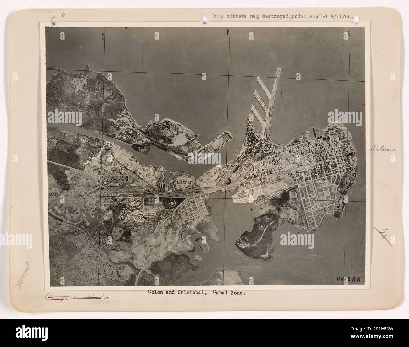 Panama Canal Zone - Colon & Cristobal, Aerial Photograph Stock Photo ...