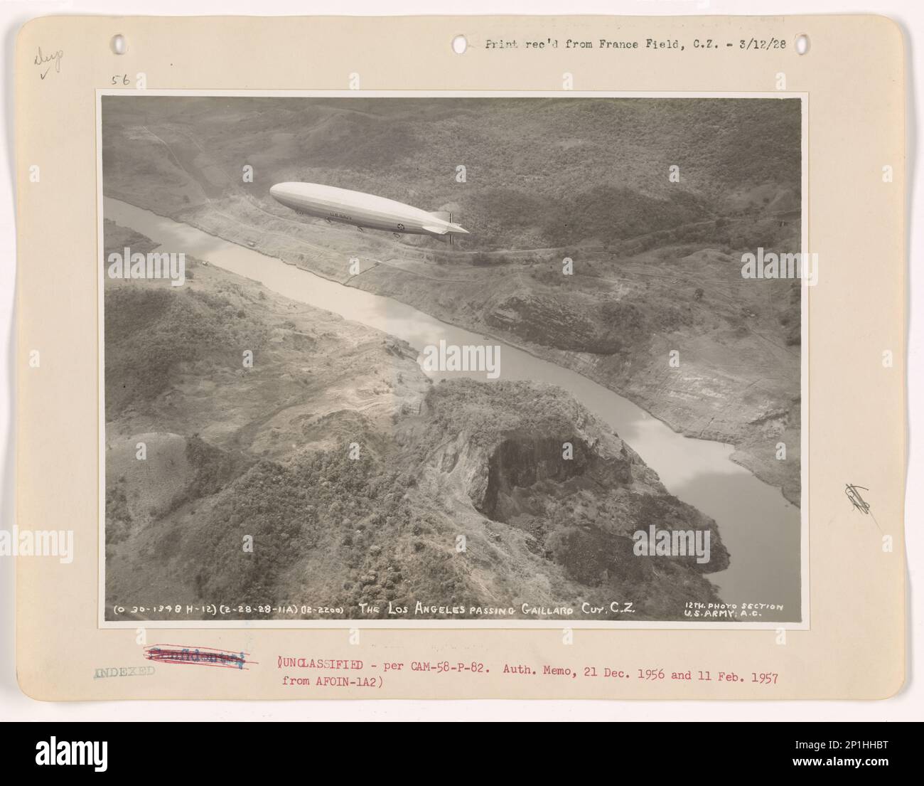 Panama Canal Zone - Gaillard (Culebra) Cut, Aerial Photograph Stock ...