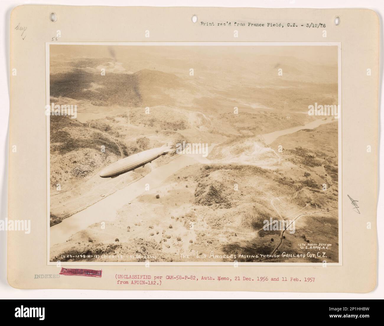 Panama Canal Zone - Gaillard (Culebra) Cut, Aerial Photograph Stock ...
