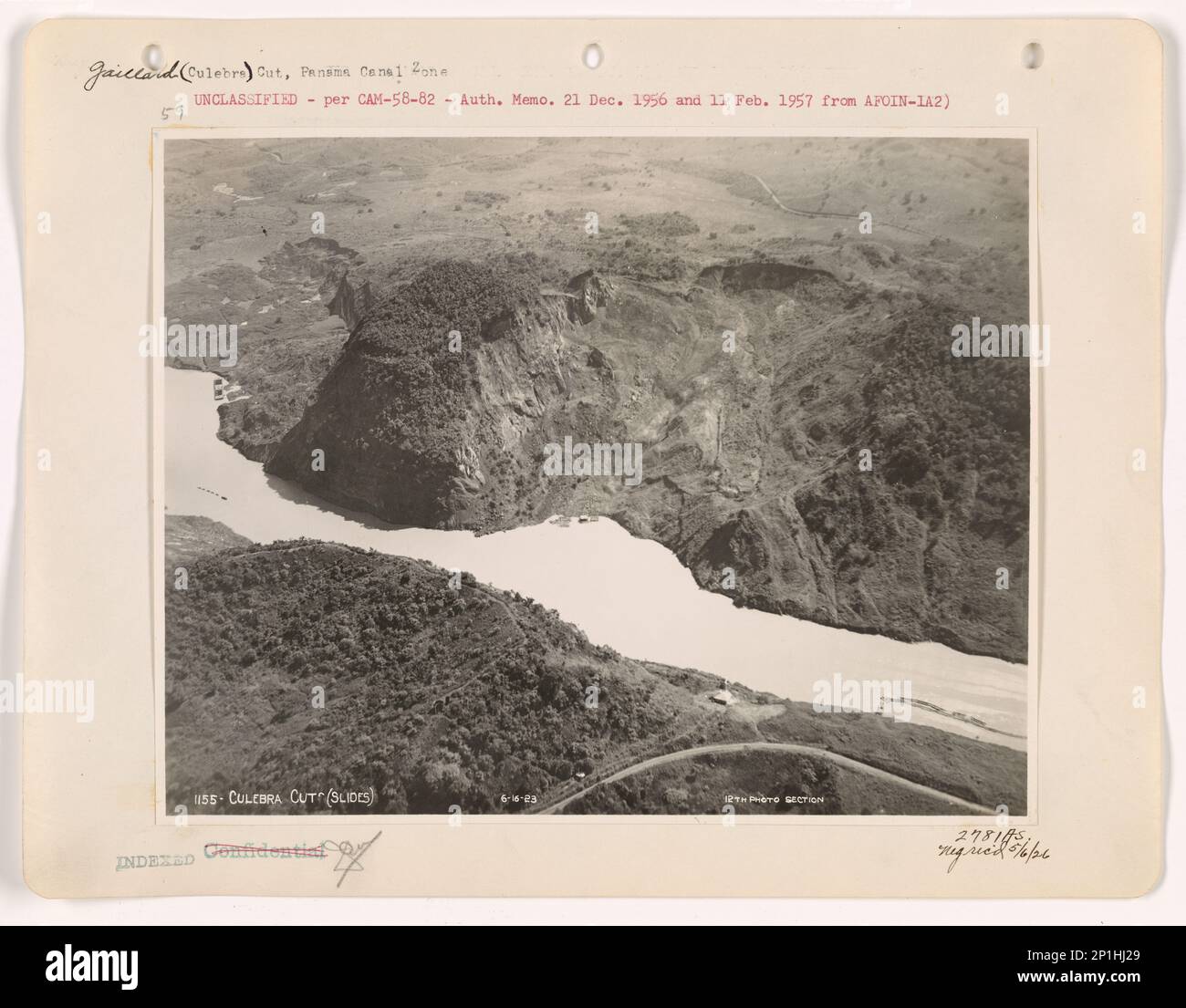 Panama Canal Zone - Gaillard (Culebra) Cut, Aerial Photograph Stock ...