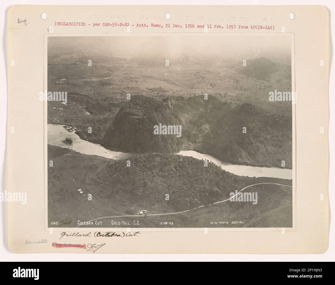Panama Canal Zone - Gaillard (Culebra) Cut, Aerial Photograph Stock ...