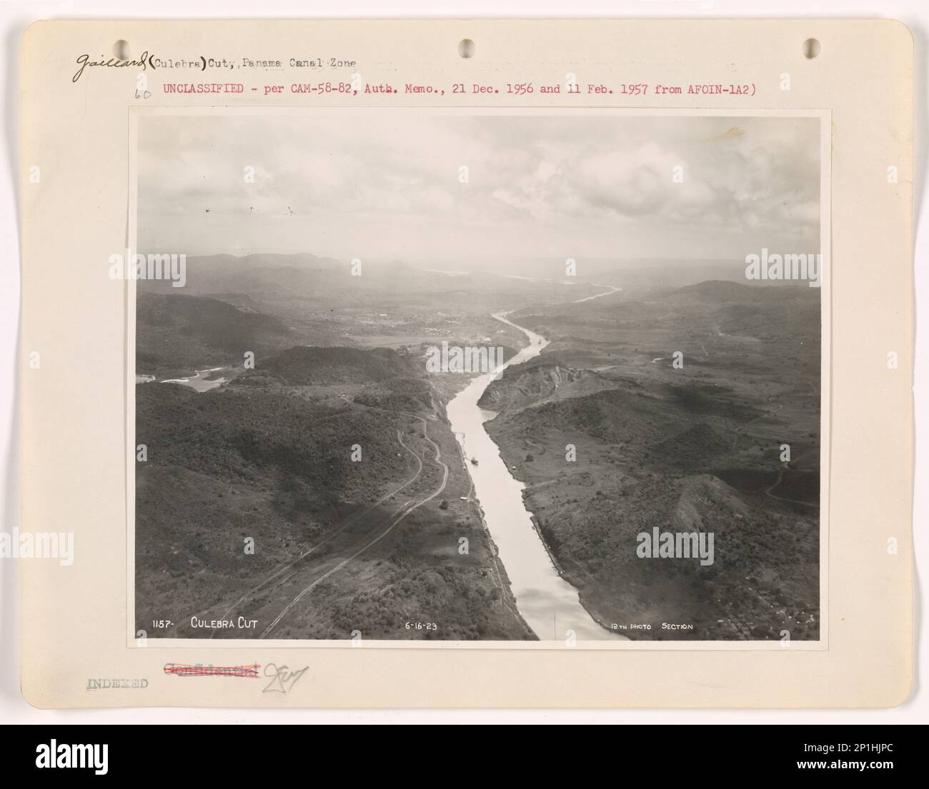 Panama Canal Zone - Gaillard (Culebra) Cut, Aerial Photograph Stock ...