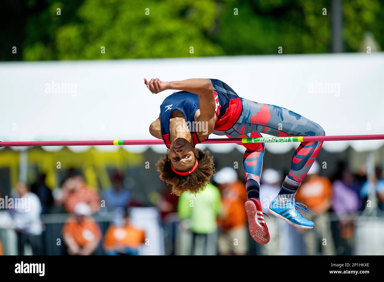 April 02, 2016: Rachel McCoy #5674 in action Women's High Jump Section ...