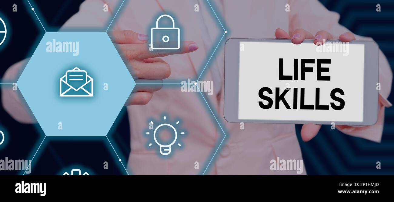 Text sign showing Life Skills. Conceptual photo that is necessary or ...