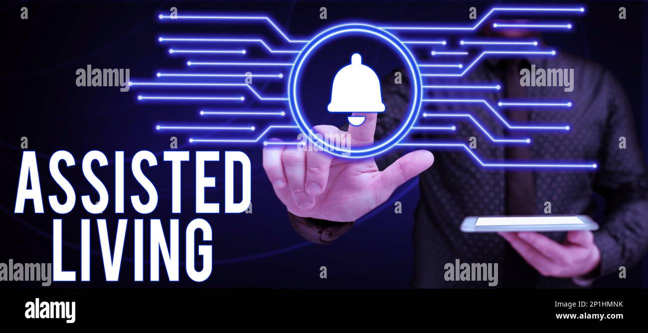 Writing displaying text Assisted Living. Business idea long-term care ...