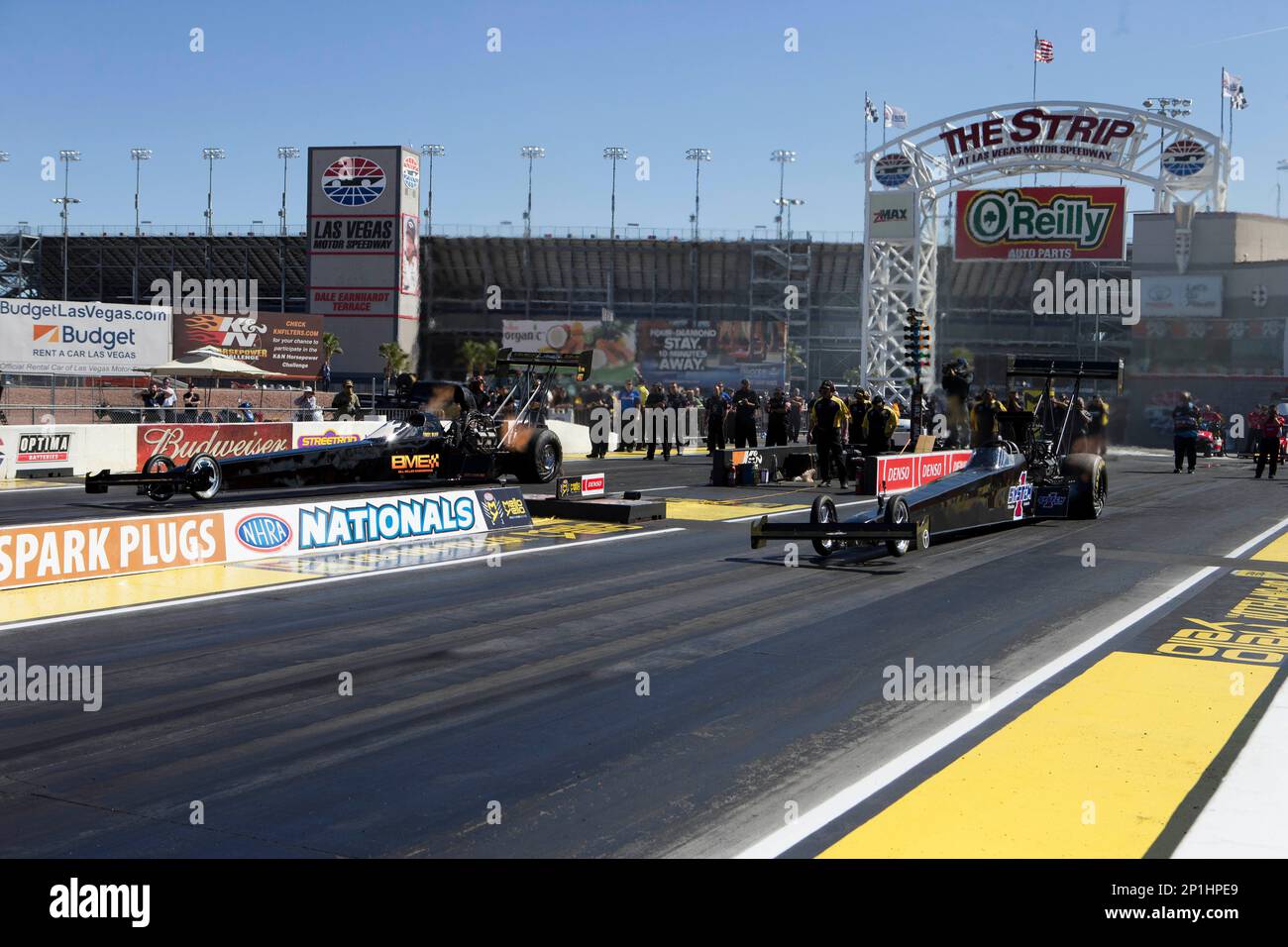 01 April 2016: Troy Buff (497 TF) NHRA Top Fuel Dragster (top) and ...