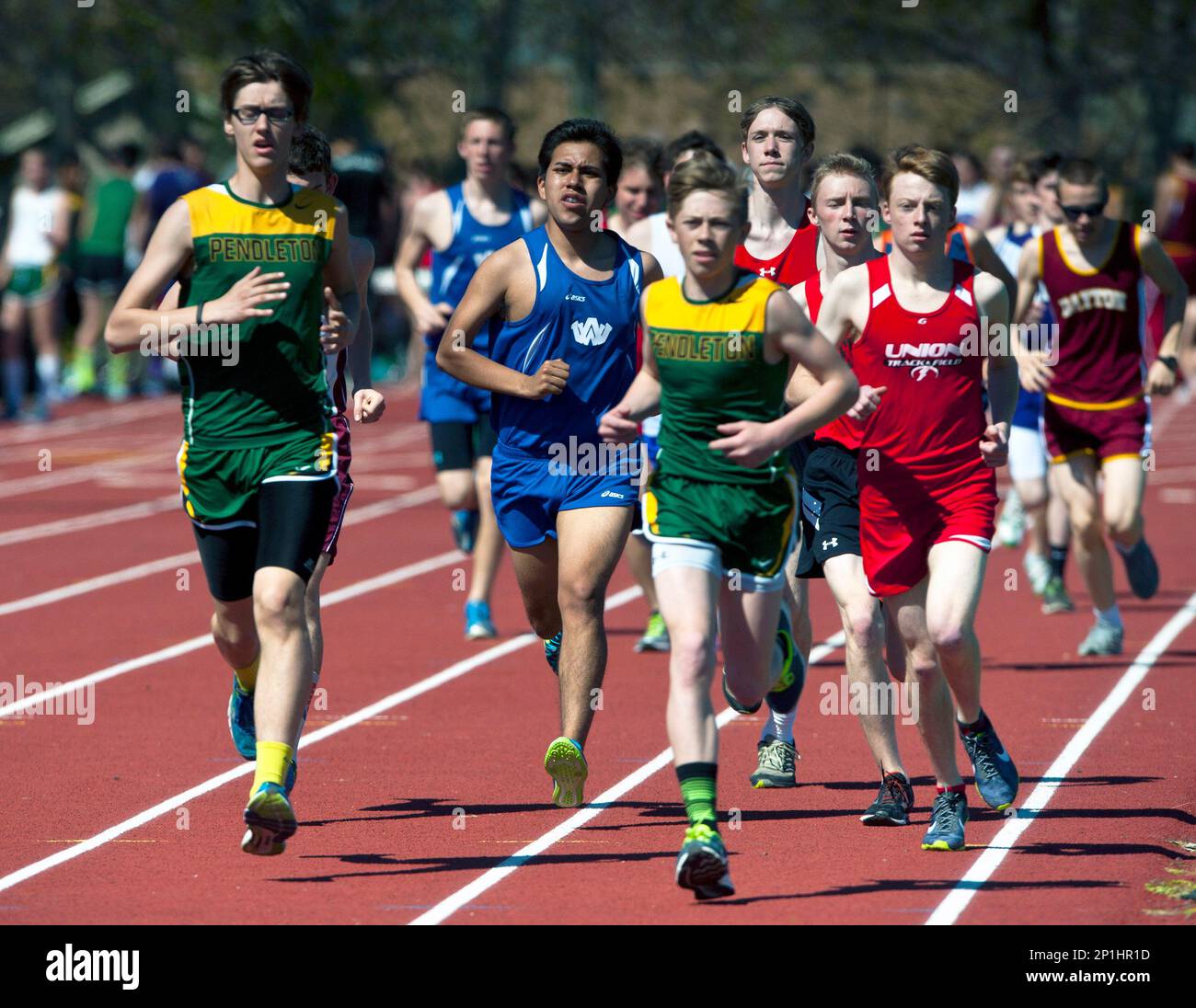 Students from all regions compete in the Boys 1500 meter run during the ...