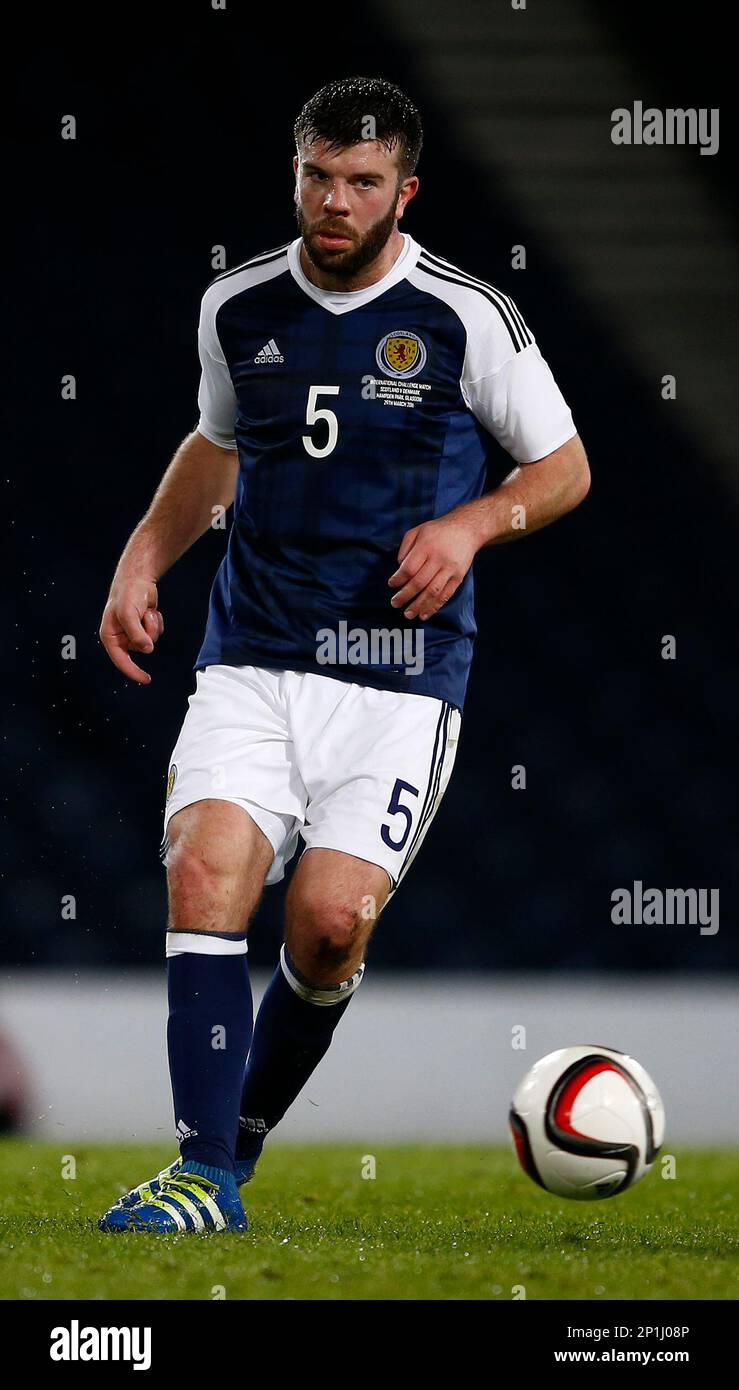 March 29, 2016 - Glasgow, United Kingdom - Grant Hanley of Scotland ...