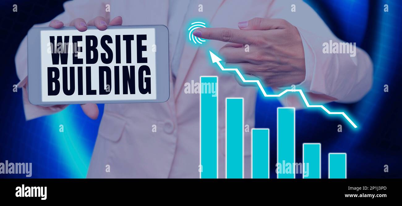Text caption presenting Website Building. Concept meaning tools that ...