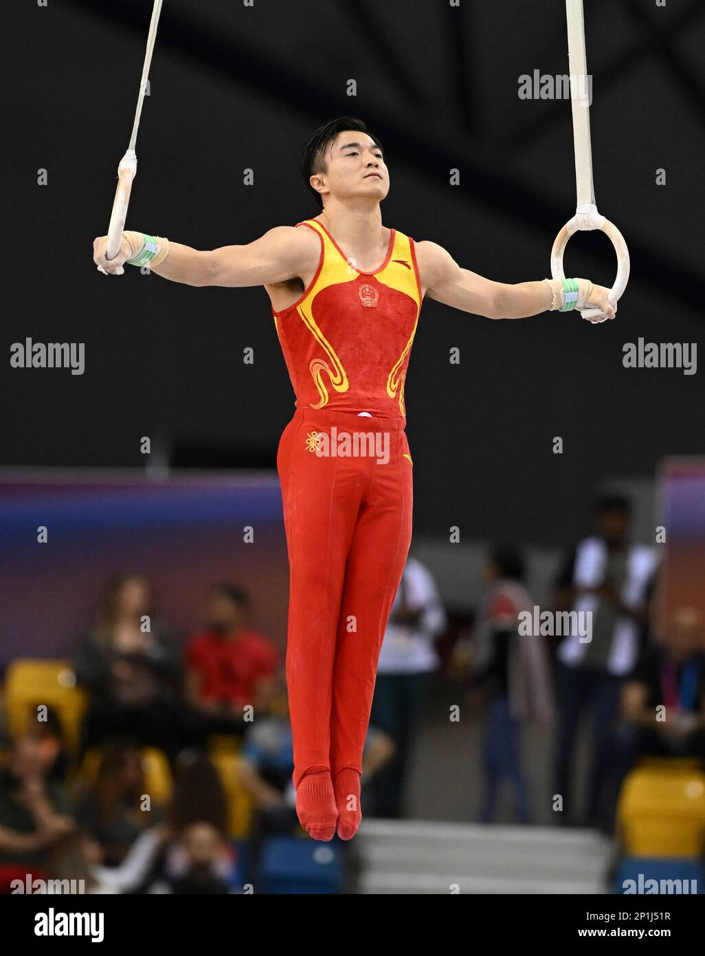 Doha, Qatar. 3rd Mar, 2023. Liu Yang of China competes during the men's ...