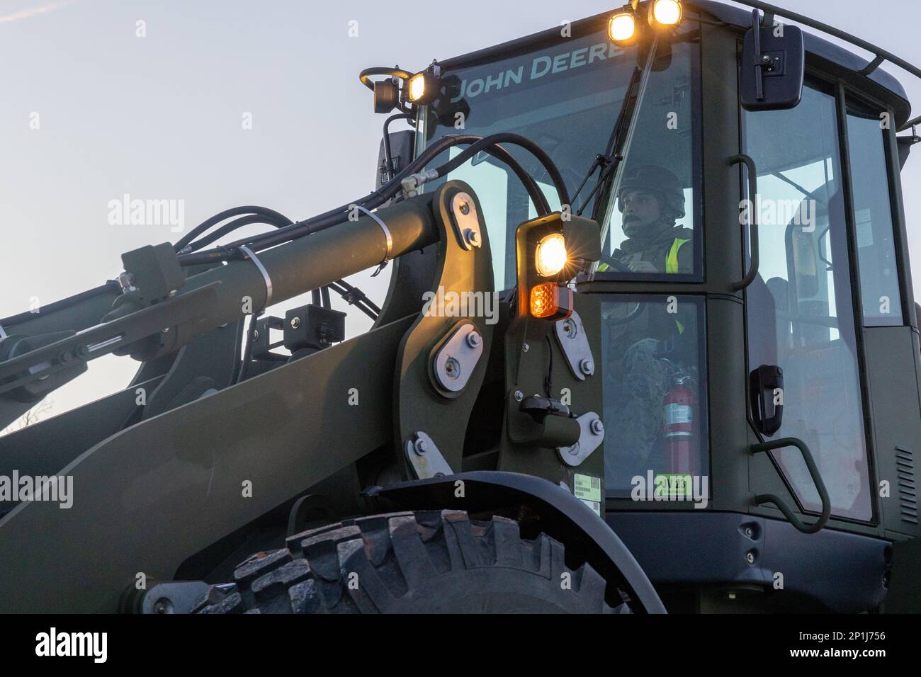 U.S. Marine Lance Cpl. Nelson Candelario, an engineer equipment ...