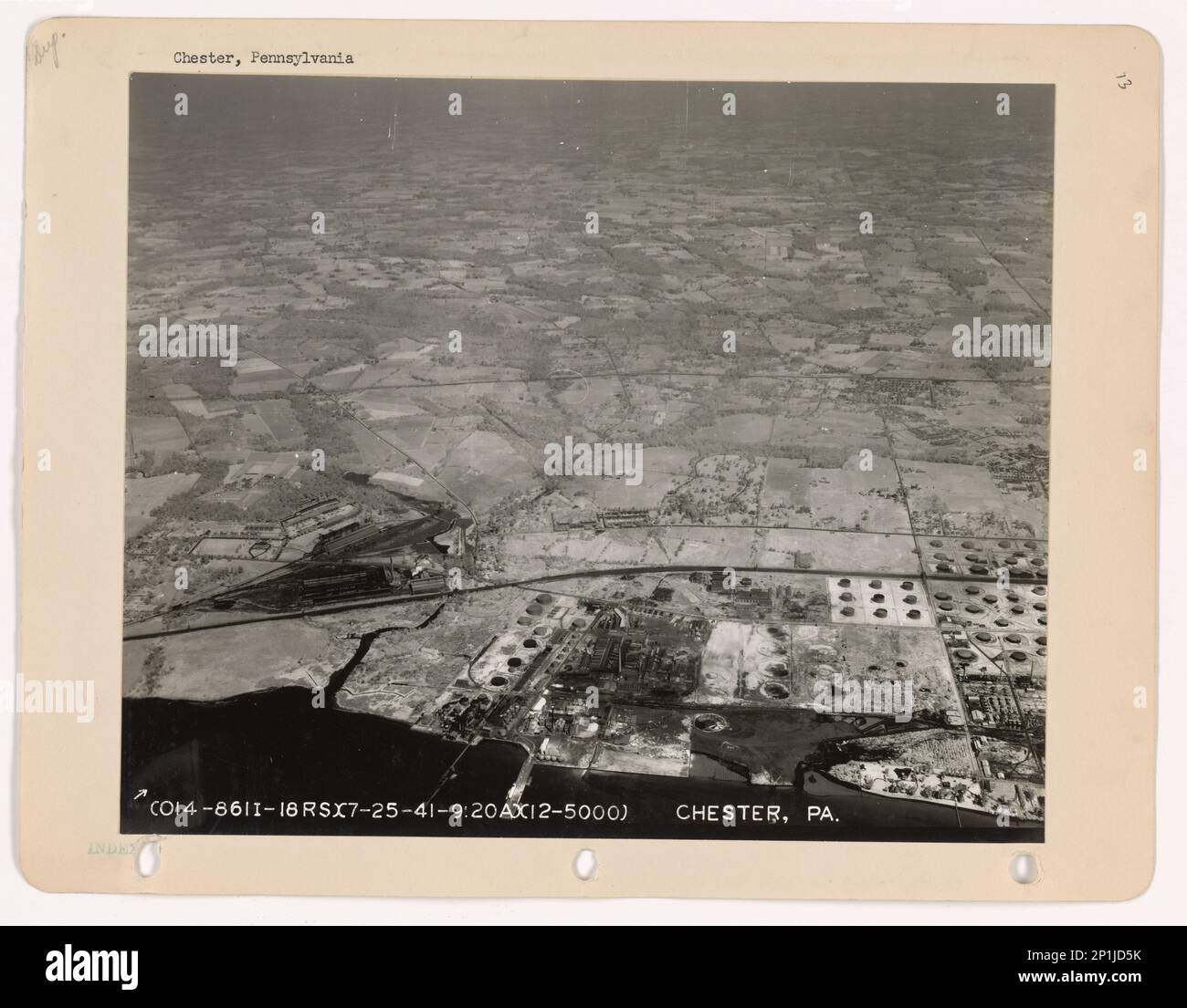 Pennsylvania - Chester, Aerial Photograph Stock Photo - Alamy
