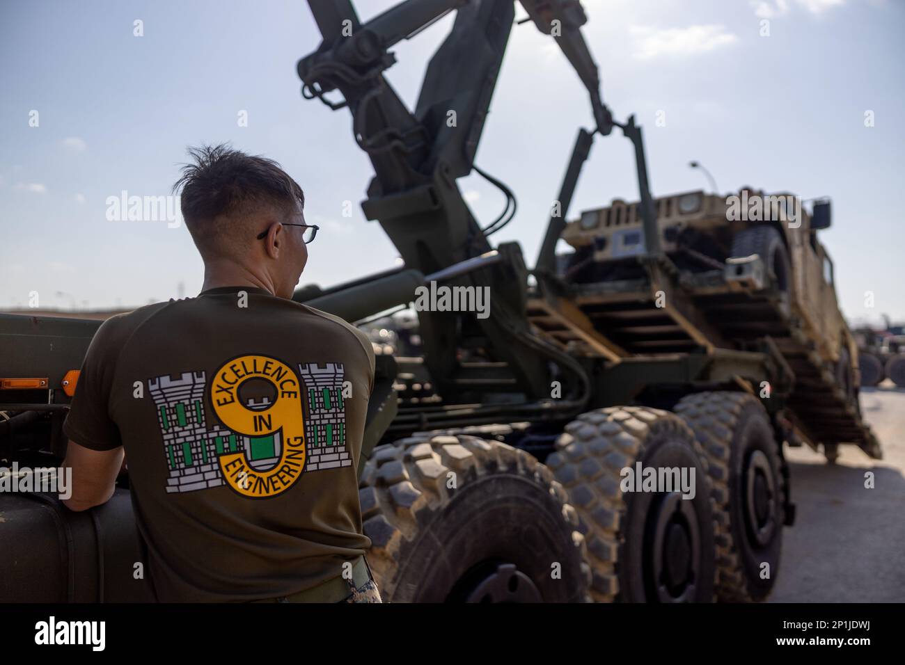 U.S. Marine Corps Lance Cpl. Austin Clark, a motor vehicle operator ...