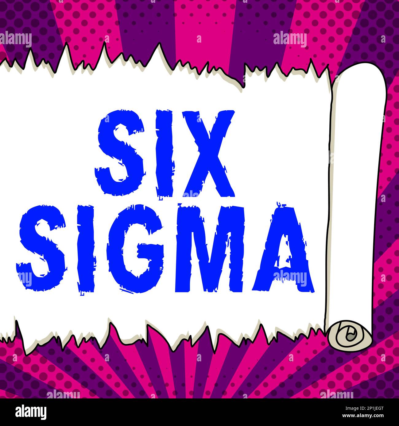 Hand writing sign Six Sigma. Concept meaning management techniques to ...