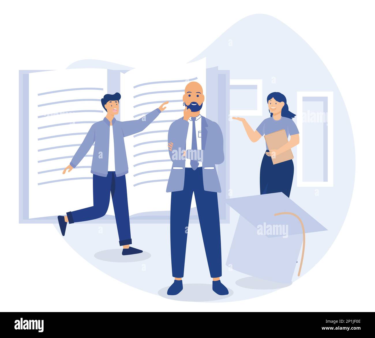 College search, Student thinking, preparing for exams, choosing ...