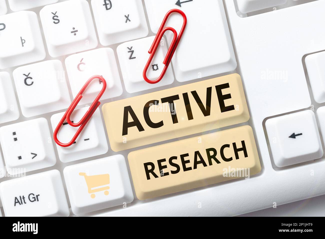 Handwriting text Active Research. Business showcase Simultaneous ...