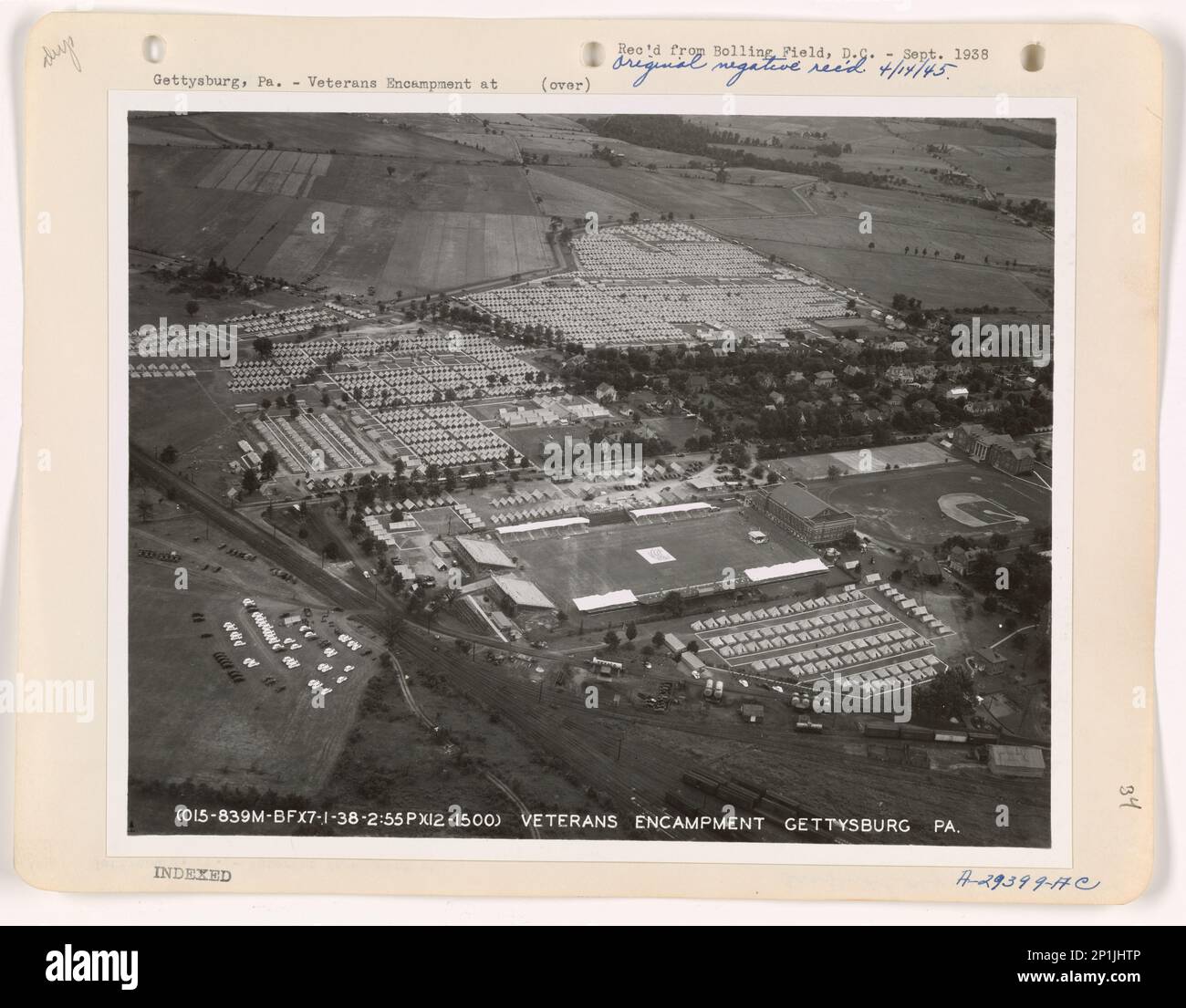 Pennsylvania - Gettysburg, Aerial Photograph Stock Photo - Alamy