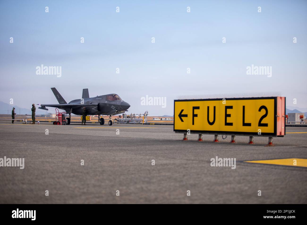 A U.S. Marine Corps F-35B Lightning II aircraft with Marine Fighter ...