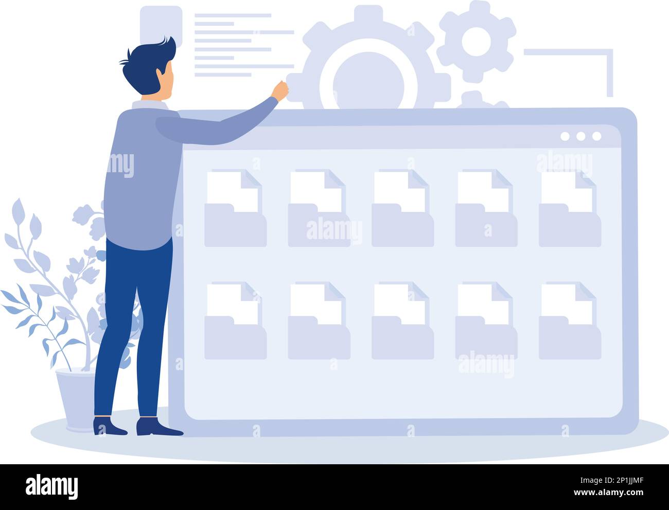 Financial report abstract concept, Budget planning, records management ...