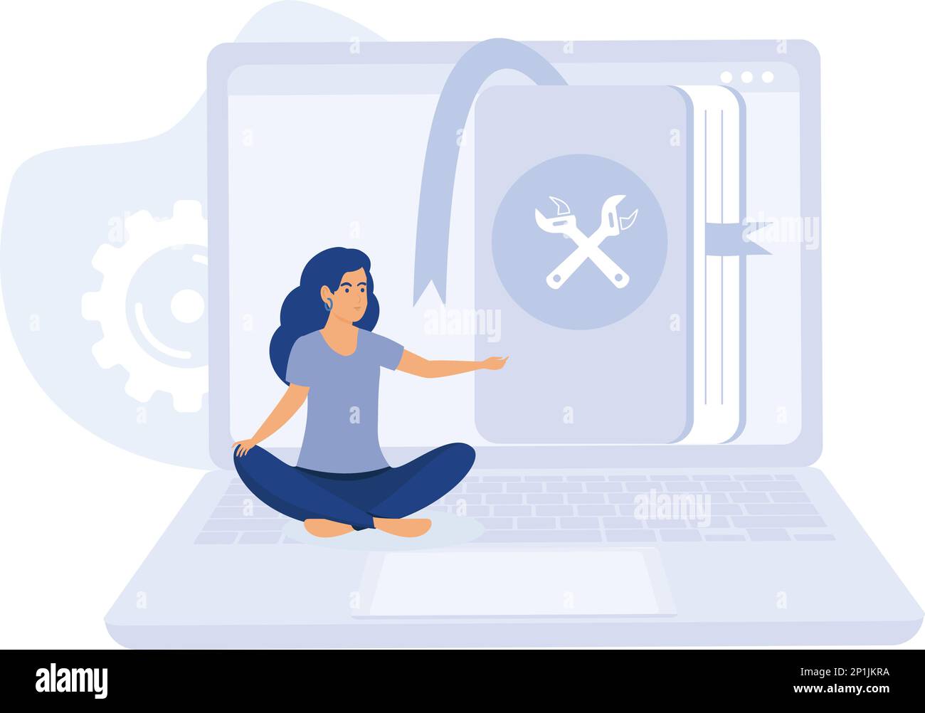 Customer help service concept, FAQ and website support team, chatbot ...