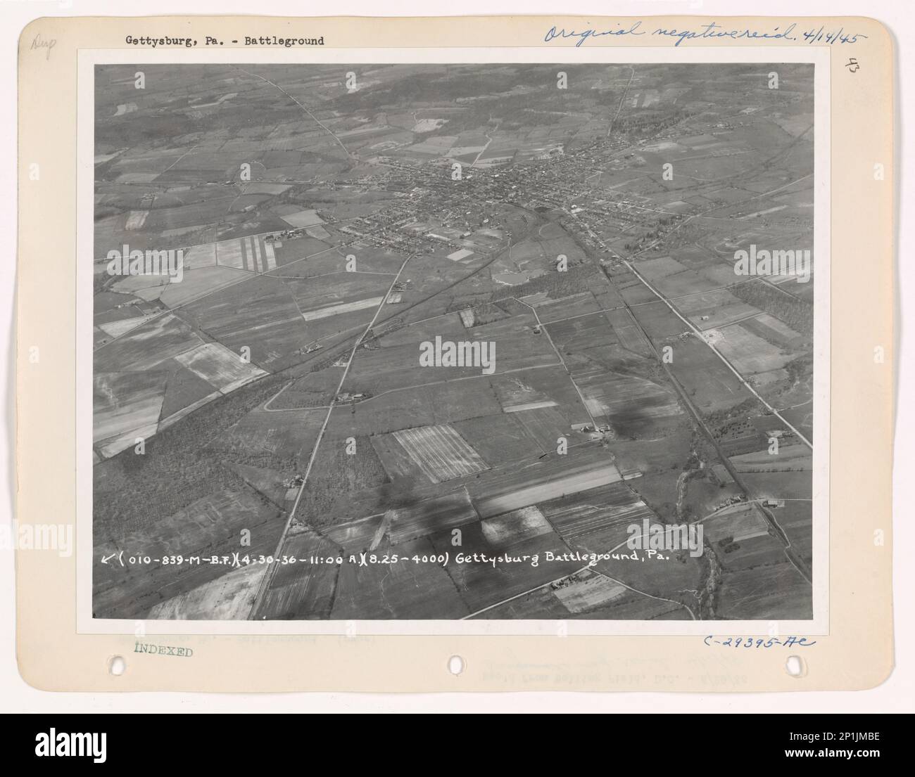 Pennsylvania - Gettysburg, Aerial Photograph Stock Photo - Alamy