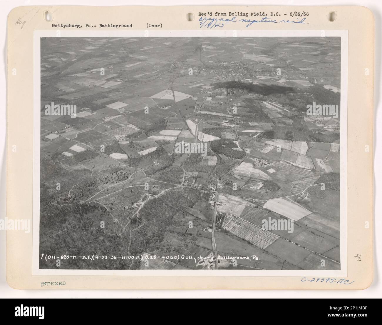 Pennsylvania - Gettysburg, Aerial Photograph Stock Photo - Alamy