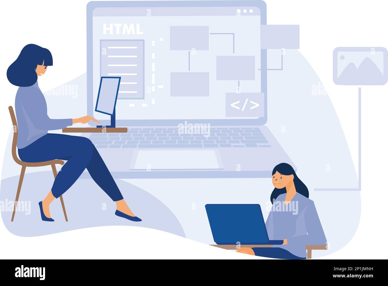 Software and frontend development concept, HTML5 website development ... Software and frontend development concept, HTML5 website development ...
